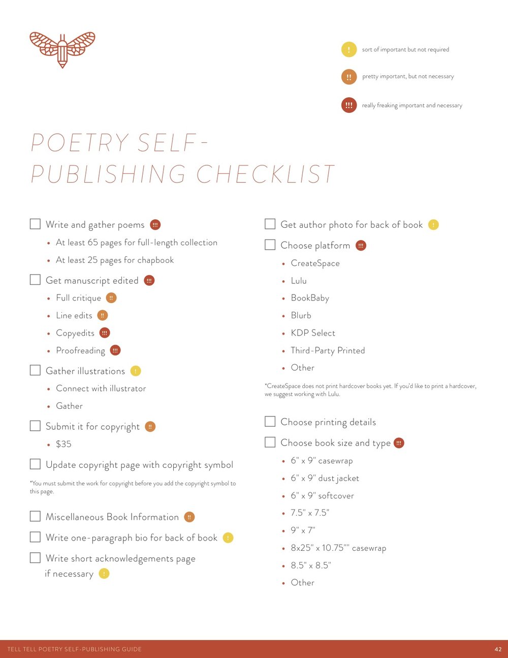 Poetry Publishing Checklist - Use this to Finally Finish Self-Publishing